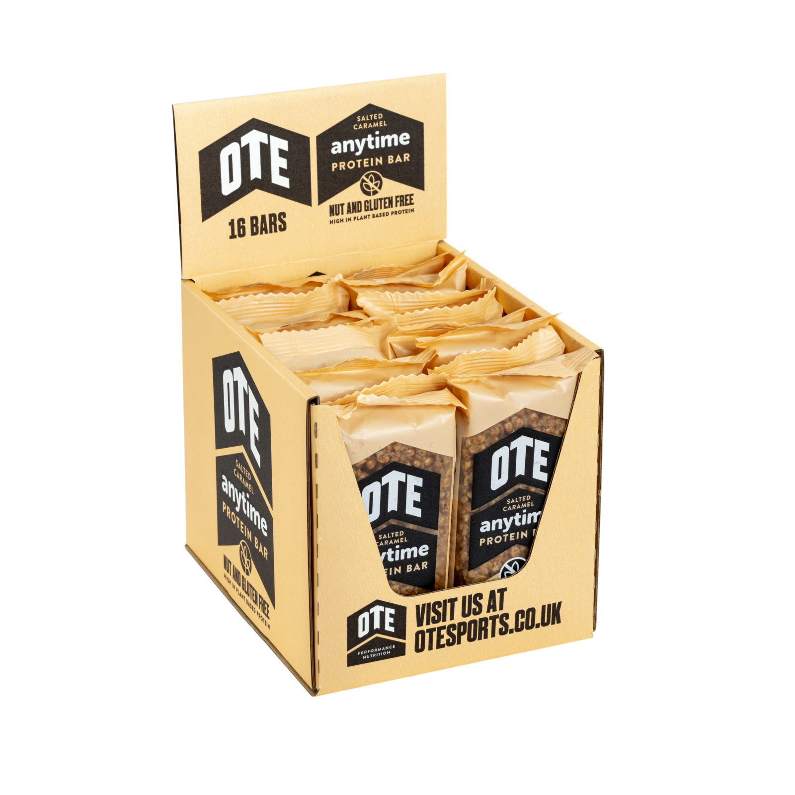 Salted Caramel plant-based protein flapjack bar - OTE Sports EU